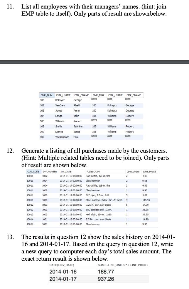 Solved Write down only the queries for each question in a | Chegg.com