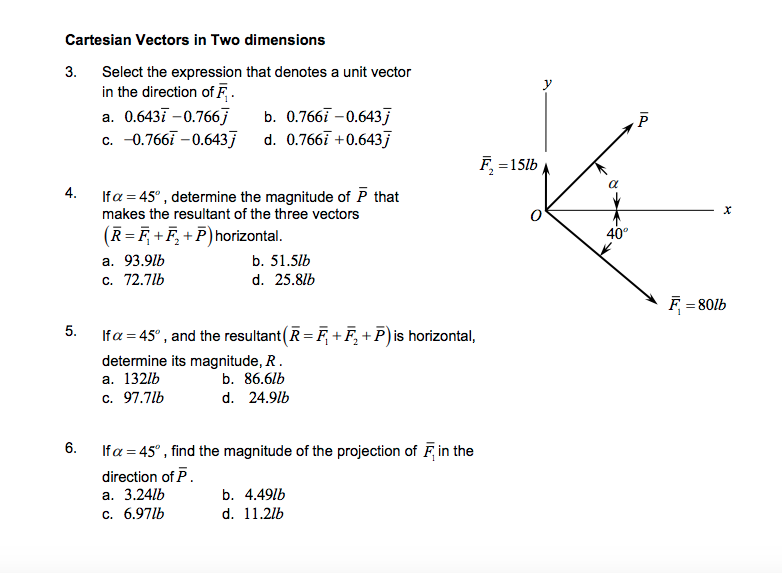Solved Cartesian Vectors In Two Dimensions 3 Select The