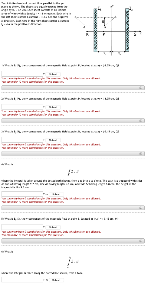 Solved Two Infinite sheets of current flow parallel to the | Chegg.com
