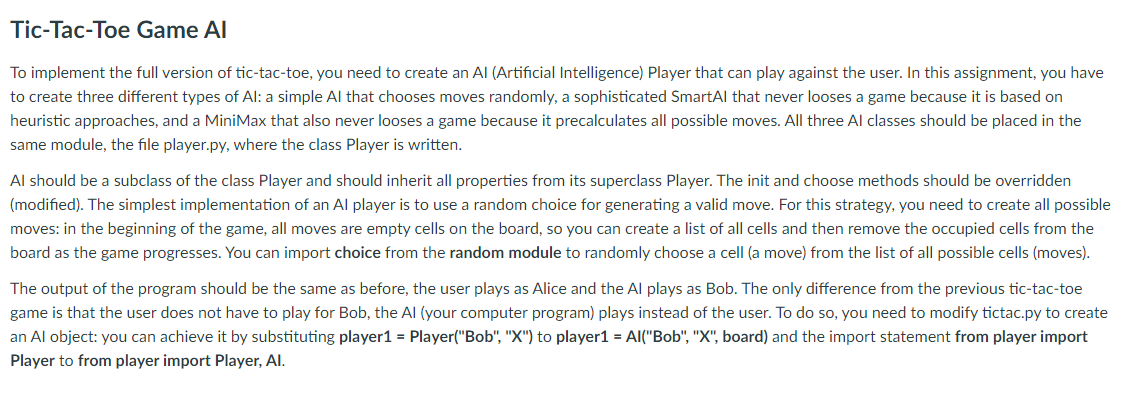Solved To implement the full version of tic-tac-toe, you | Chegg.com