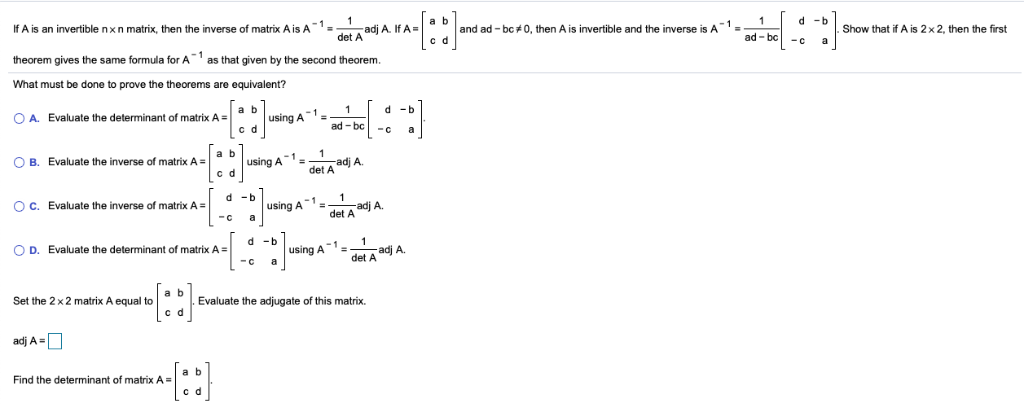 Solved If A is an invertible n x n matrix, then the inverse | Chegg.com