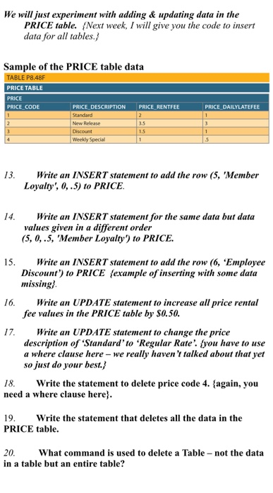 Solved Part 2: DDL- Altering Tables 8.Write an ALTER | Chegg.com