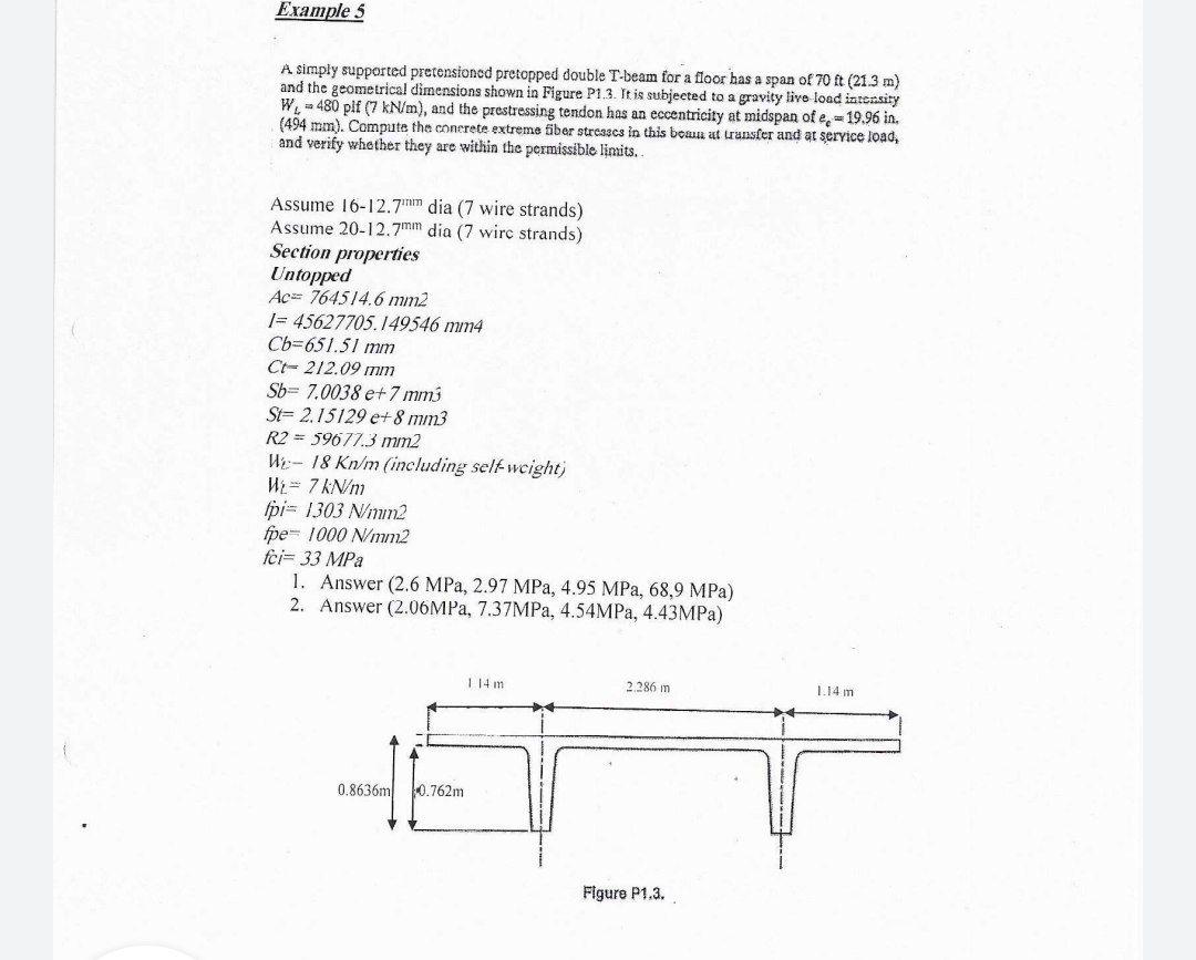 Solved Example 3 A simply supported pretensioned pretopped | Chegg.com