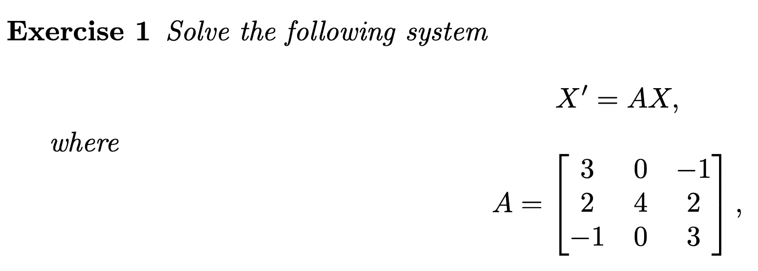 Solved Exercise 1 ﻿Solve the following | Chegg.com