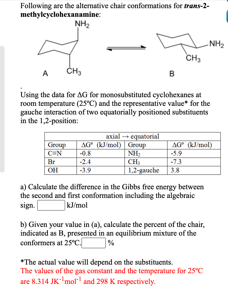 Solved Following are the alternative chair conformations for | Chegg.com