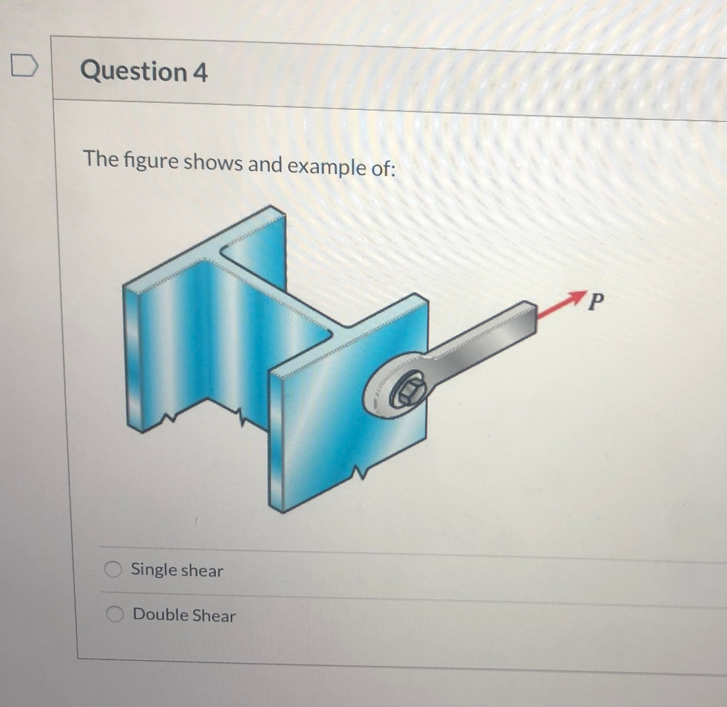 Solved Question 4 The figure shows and example of: P Single | Chegg.com