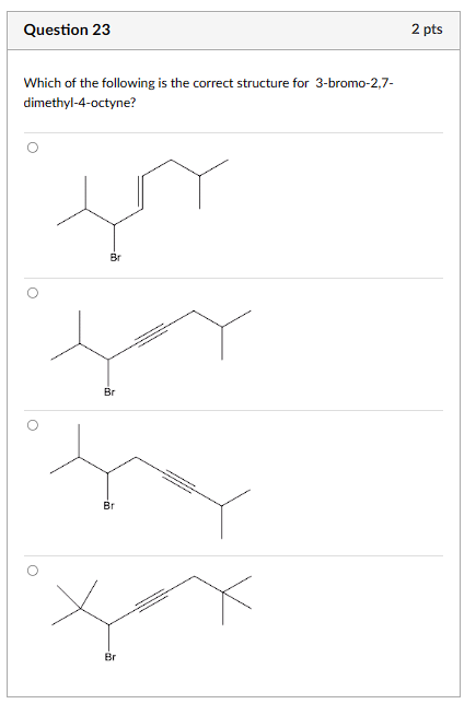 Solved Which of the following is the correct structure for | Chegg.com