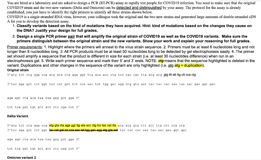 Solved Classify variants based on the kind of mutations they | Chegg.com