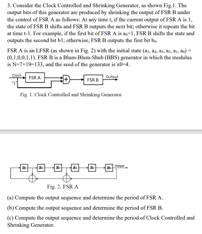 3. Consider the Clock Controlled and Shrinking | Chegg.com