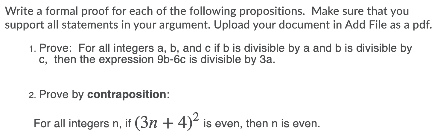 Solved Write a formal proof for each of the following | Chegg.com