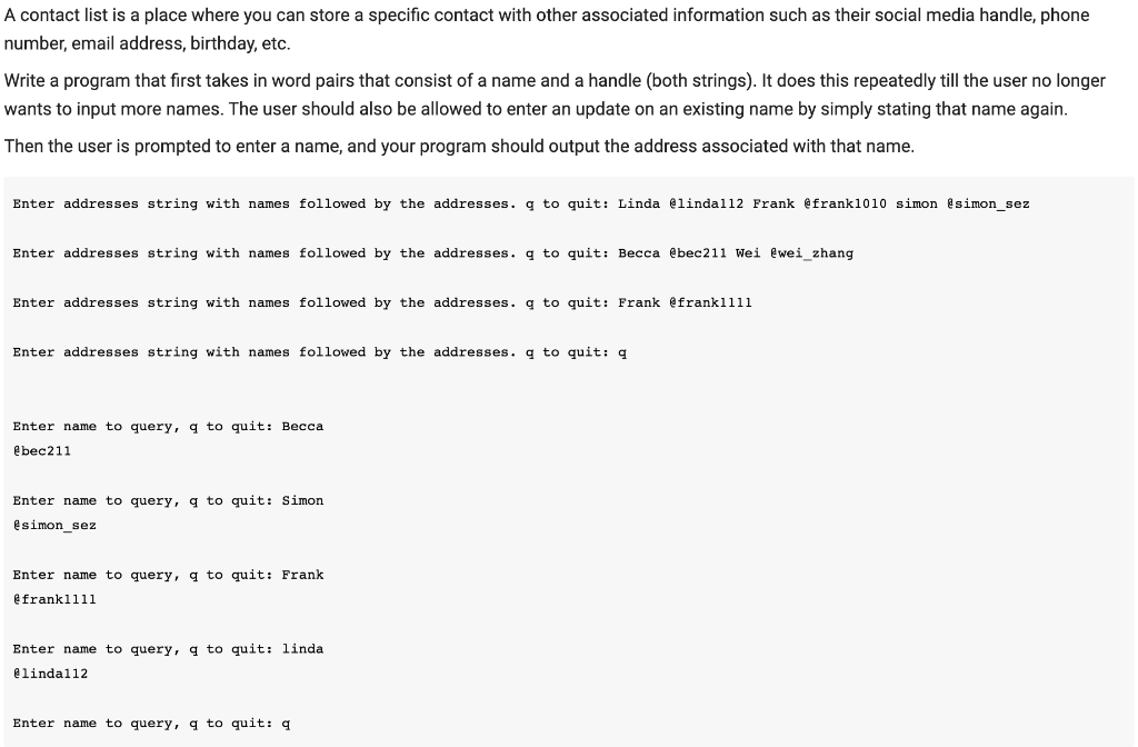 Solved A contact list is a place where you can store a | Chegg.com