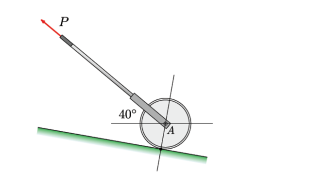 Solved A lawn roller which weighs 160 lb is being pulled up | Chegg.com