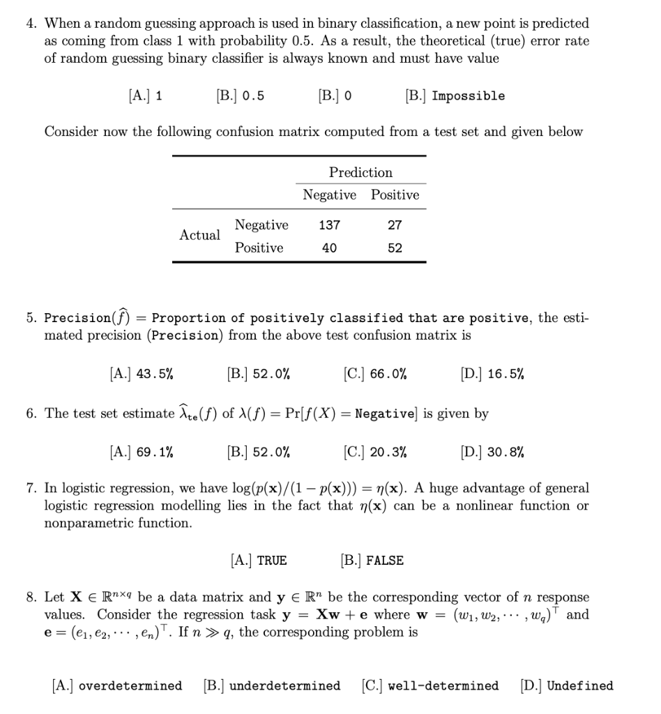 Solved 1. Consider the dataset | Chegg.com