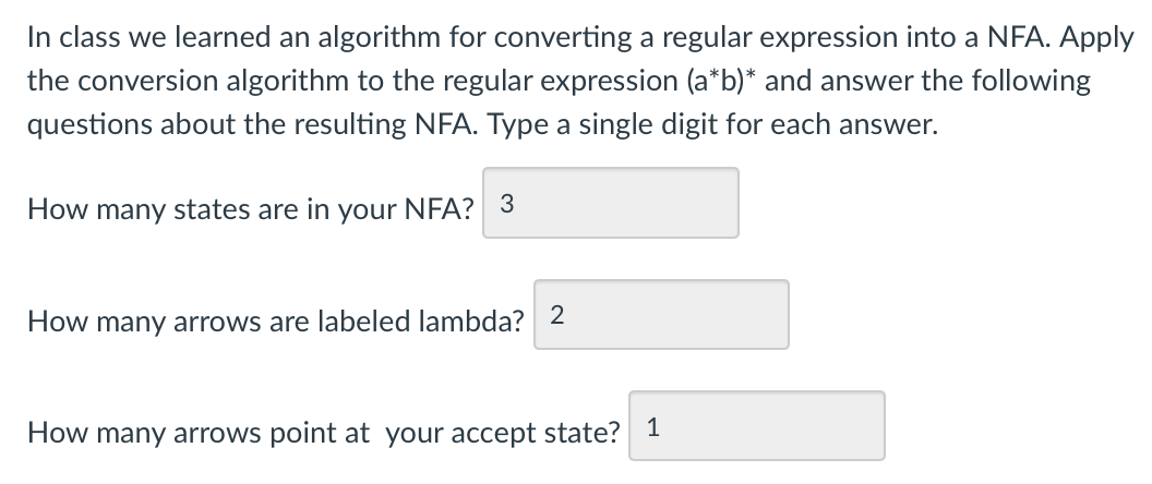 Solved In class we learned an algorithm for converting a | Chegg.com