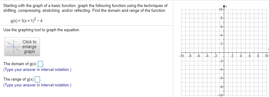 Solved Starting with the graph of a basic function, graph | Chegg.com