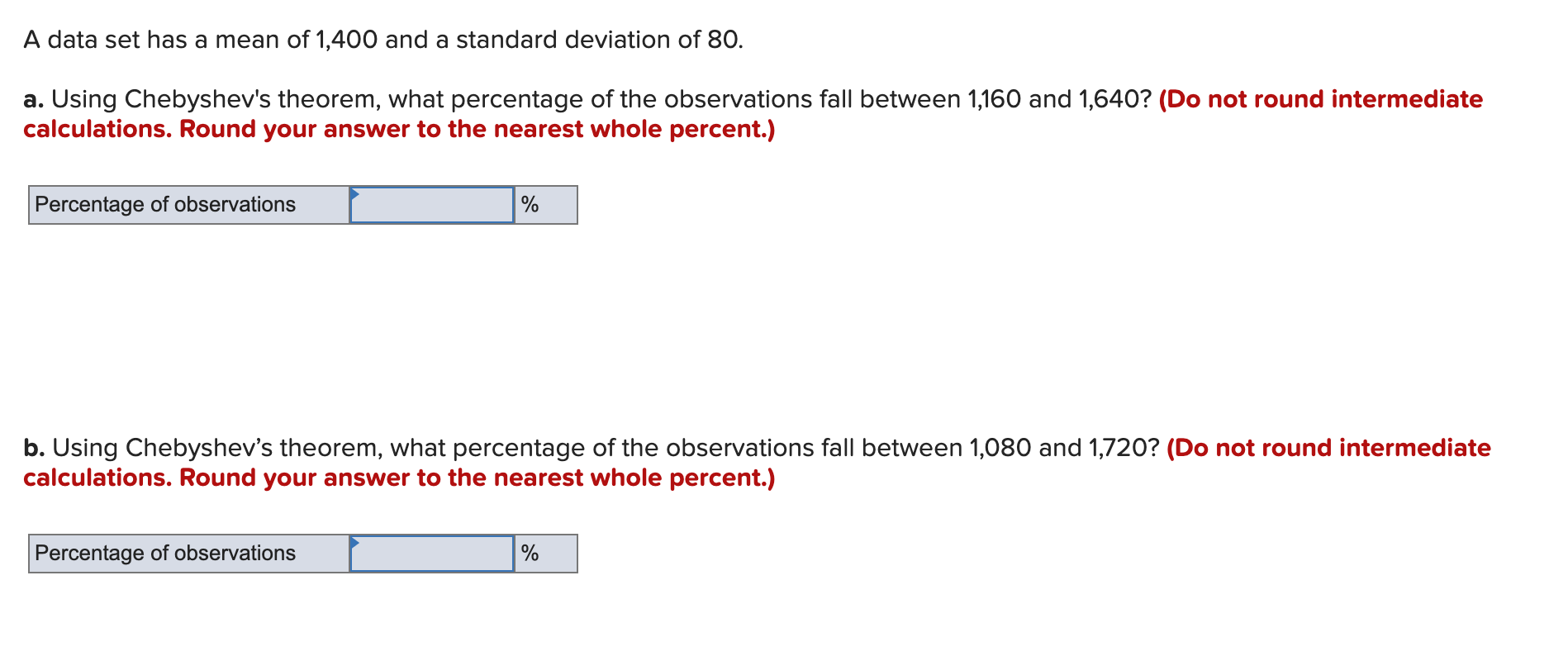 Solved A data set has a mean of 1,400 and a standard | Chegg.com