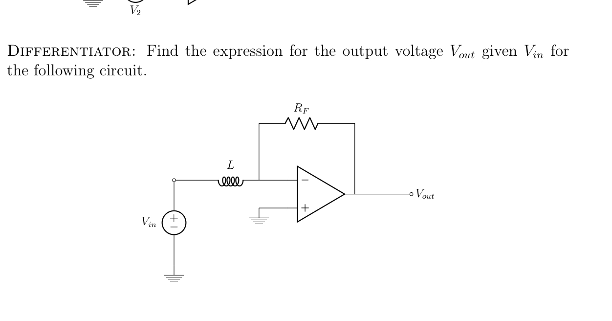 Solved DIFFERENTIATOR: Find the expression for the output | Chegg.com