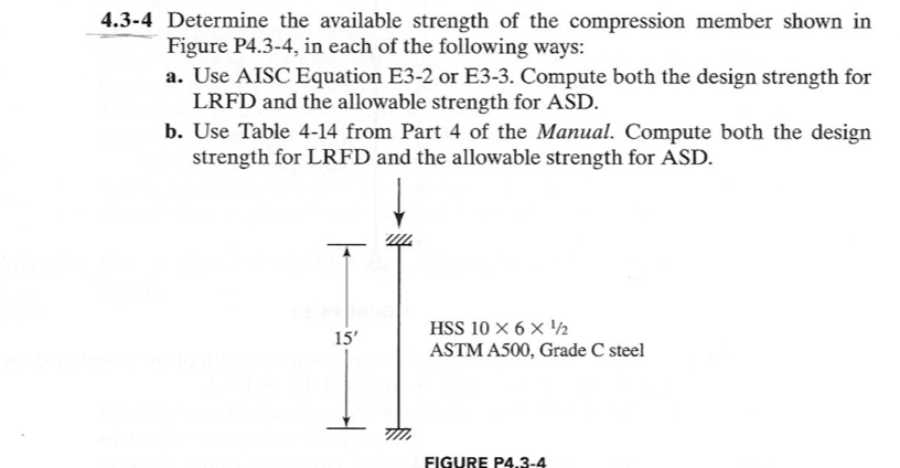 Solved: 4.3-4 Determine the available strength of the com Solved: 4.3-4 Determine the available strength of the com