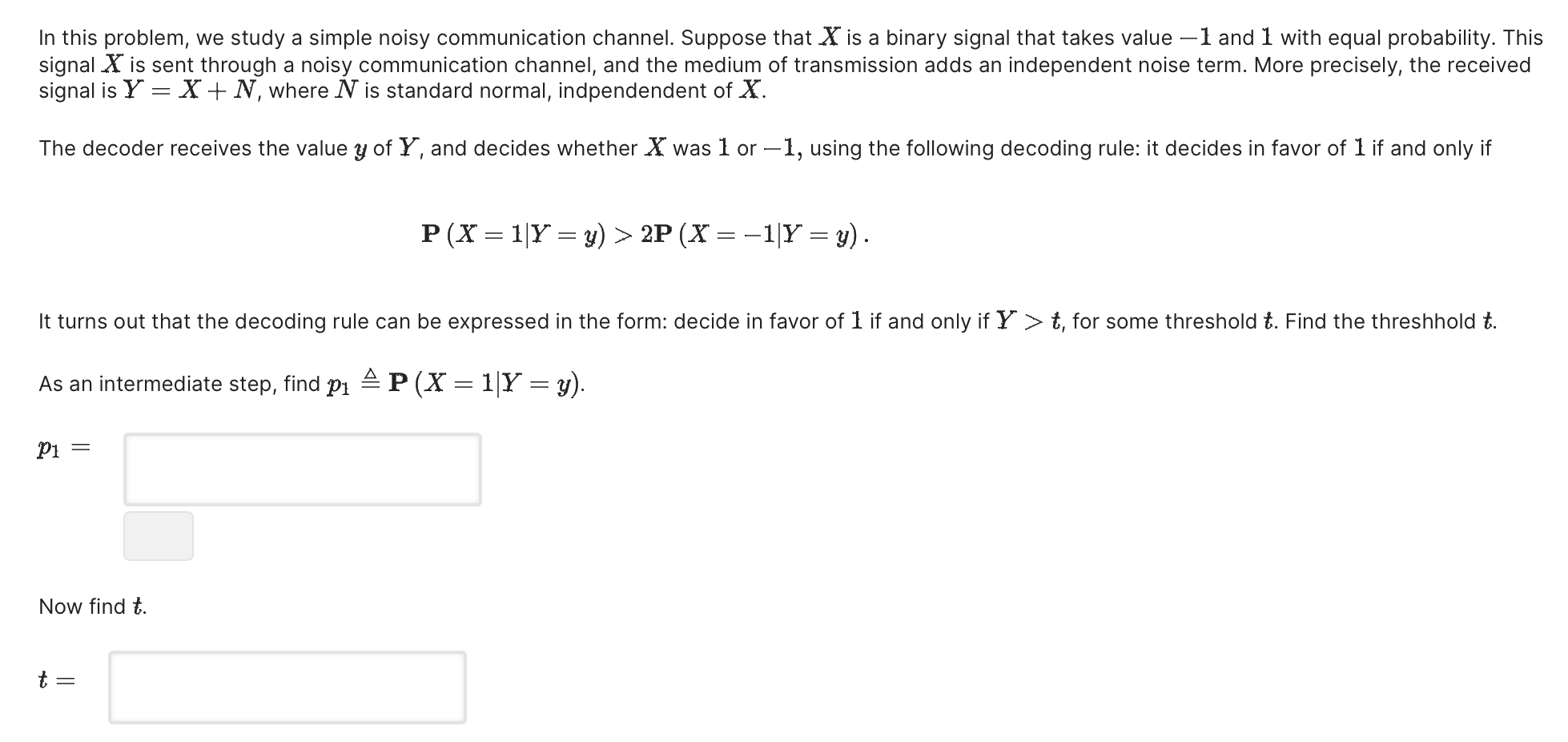 Solved In this problem, we study a simple noisy | Chegg.com