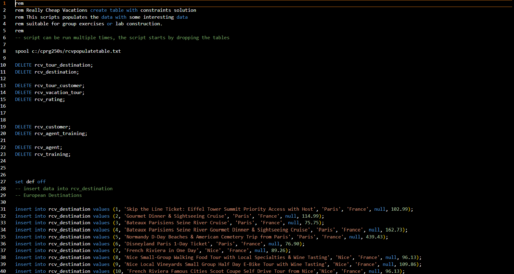 Solved MATERIAL YOU NEED FOR THE ASSIGNMENT Database (create | Chegg.com