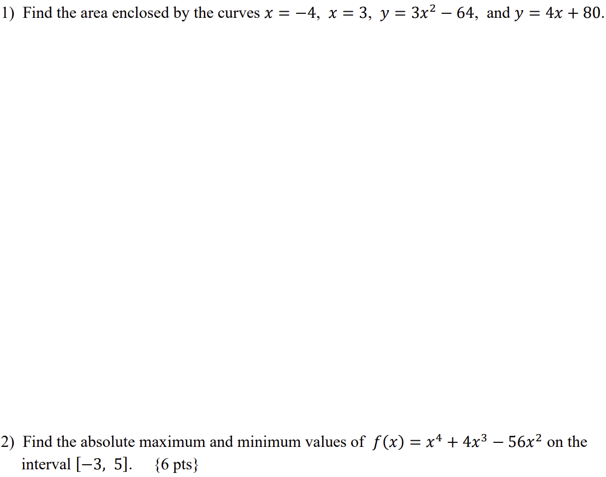Find the area enclosed by ﻿the curves | Chegg.com