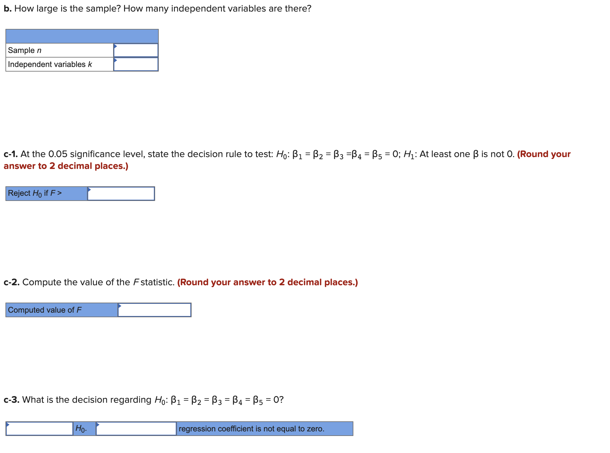 Solved The following regression output was obtained from a | Chegg.com