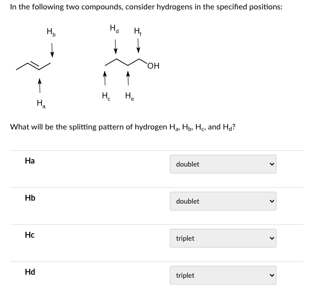 Solved In the following two compounds, consider hydrogens in | Chegg.com