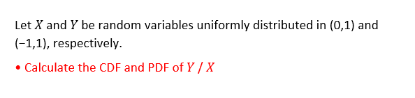 Solved Let X and Y be random variables uniformly distributed | Chegg.com