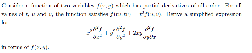 Solved Consider a function of two variables f(x,y) which has | Chegg.com