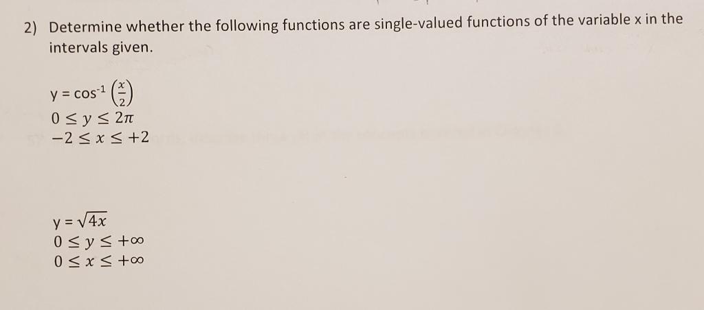 Solved 2) Determine whether the following functions are | Chegg.com