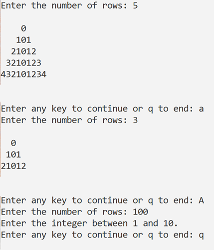 Solved Make a C++ program to display the pyramid pattern of | Chegg.com
