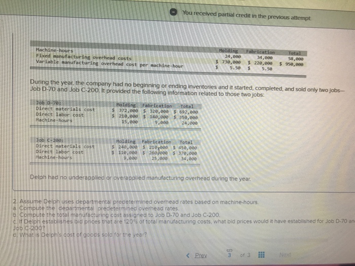 Solved You received partial credit in the previous attempt | Chegg.com
