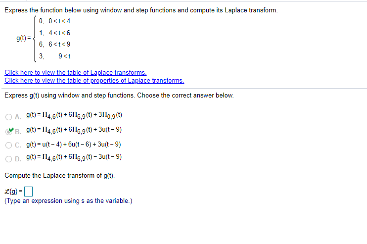 Solved Table of Laplace Transforms - X Properties of Laplace | Chegg.com