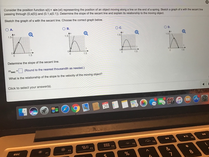 Solved Consider The Position Function S T Sin Pi T