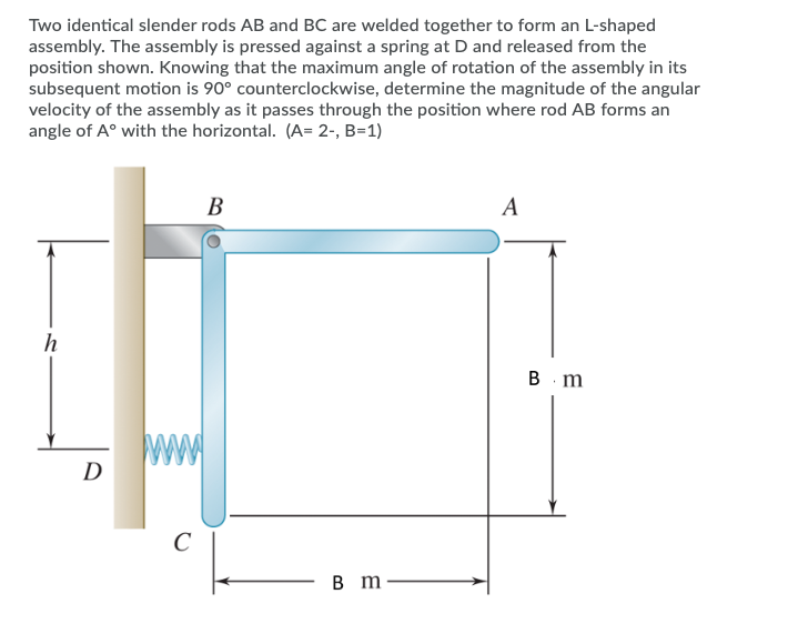 Solved Two identical slender rods AB and BC are welded | Chegg.com