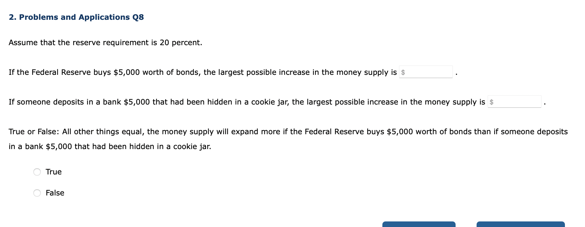 Solved 2. Problems and Applications Q8 Assume that the | Chegg.com