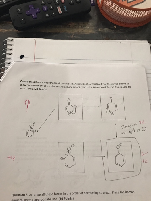 Solved Draw The Resonance Structure Of Phenoxide Ion Shown