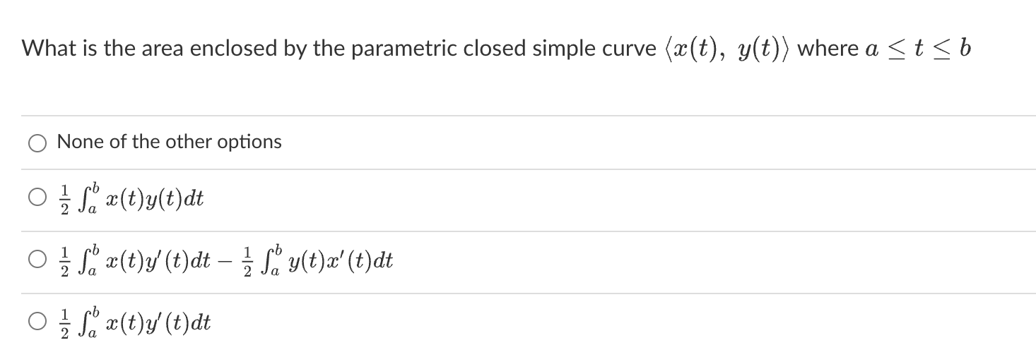 Solved What is the area enclosed by the parametric closed | Chegg.com
