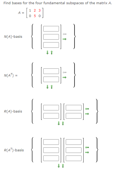 Solved Find bases for the four fundamental subspaces of the | Chegg.com