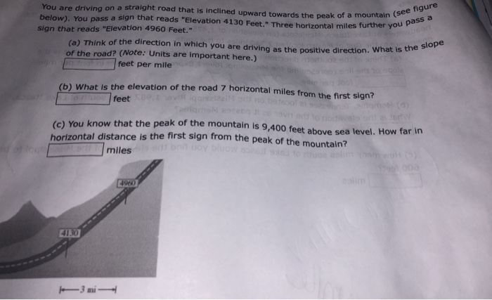 Solved driving on a straight road that is inclined upward | Chegg.com