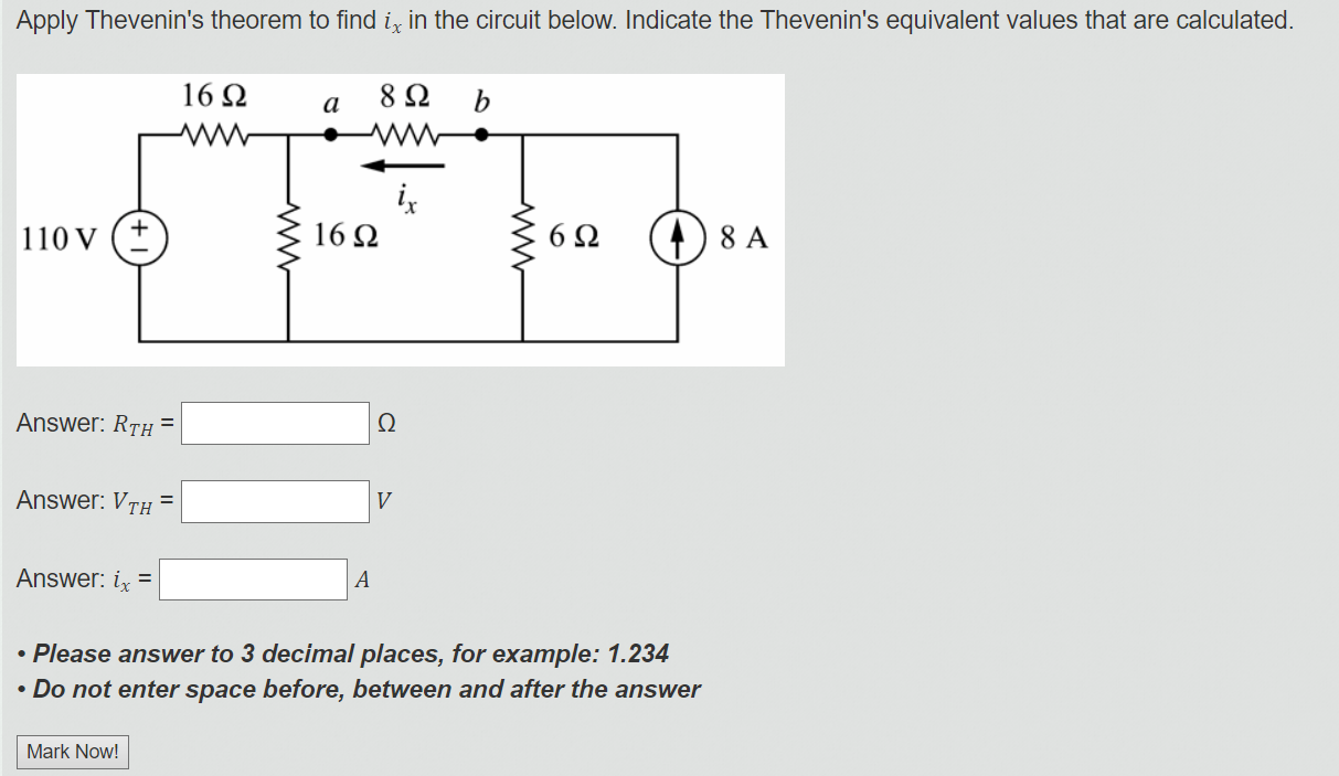 Solved Apply Thevenin's theorem to find ix in the circuit | Chegg.com Solved Apply Thevenin's theorem to find ix in the circuit | Chegg.com