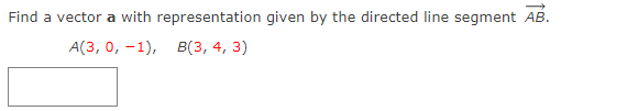 Solved Find a vector a with representation given by the | Chegg.com