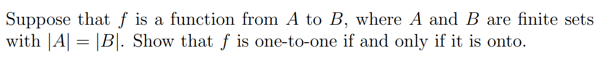 Solved Suppose that f is a function from A to B, where A and | Chegg.com