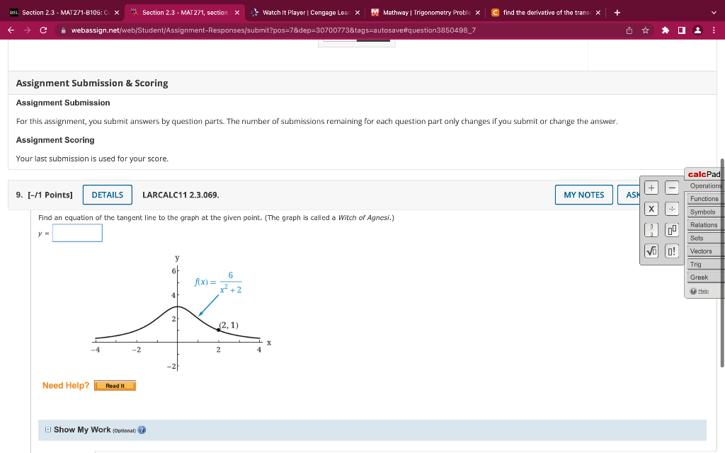 Solved ssignment Submission or this assignment, you submit | Chegg.com