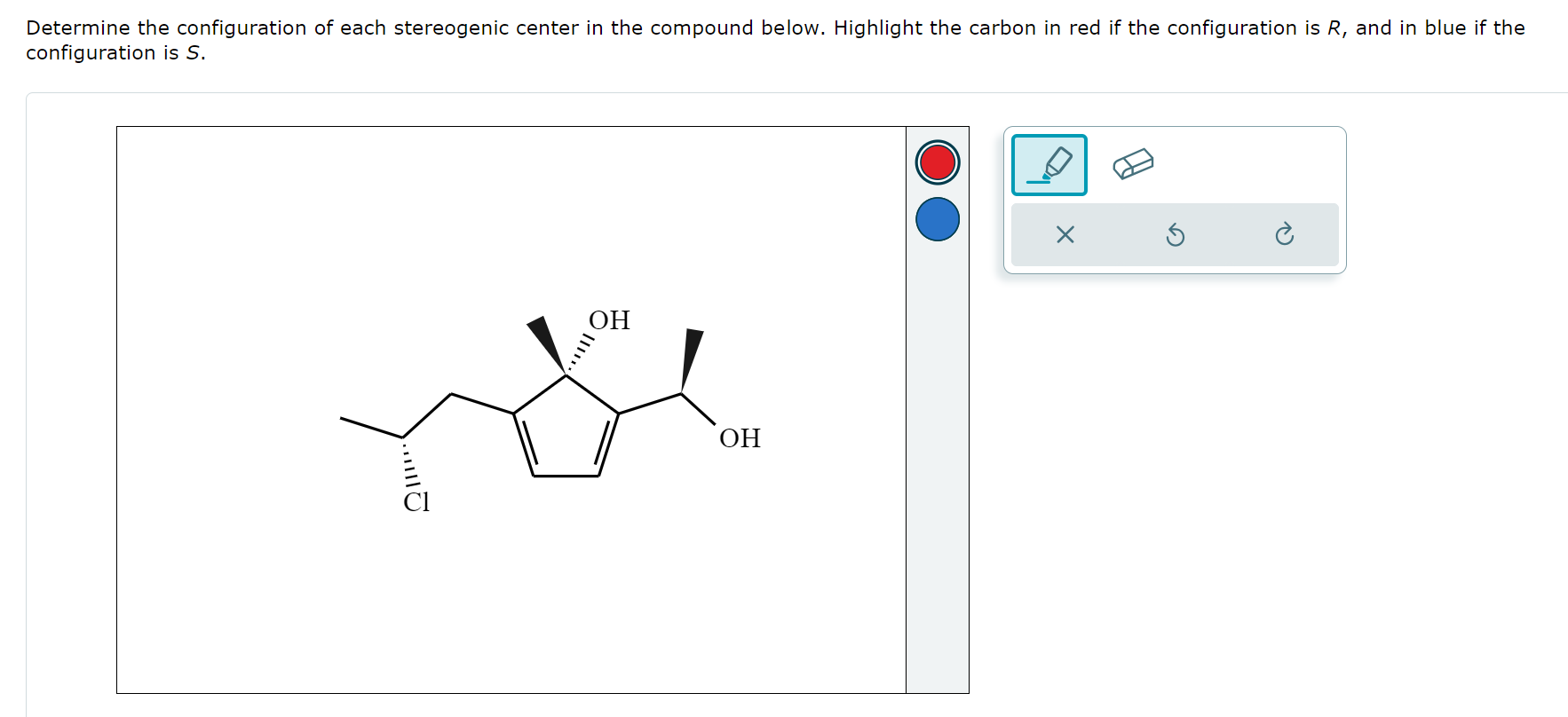 Solved Determine the configuration of each stereogenic | Chegg.com