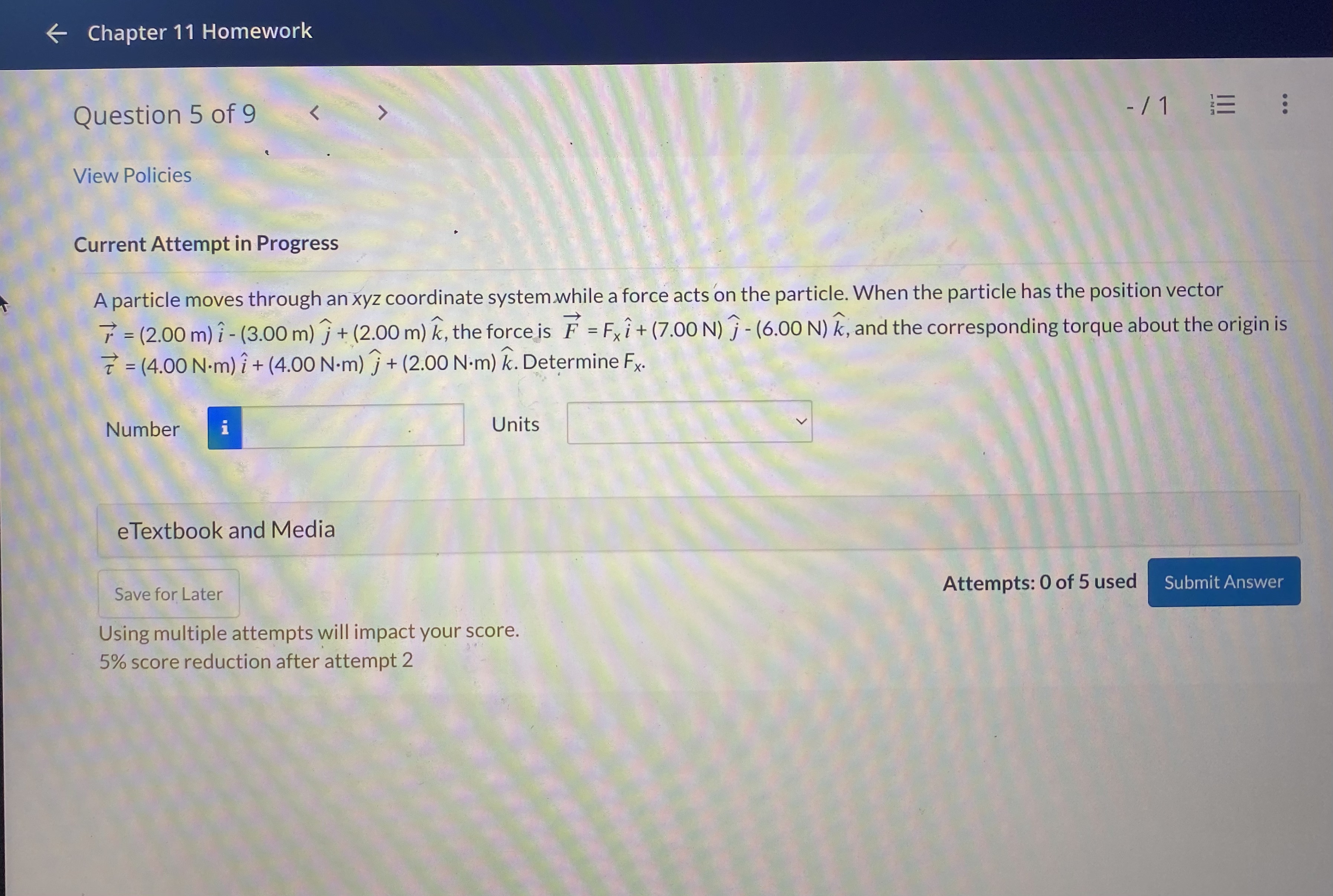 Solved Current Attempt in Progress A particle moves through | Chegg.com