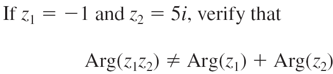Solved If z1=−1 and z2=5i, verify that | Chegg.com