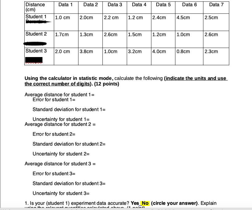 Solved Data 1 Data 2 Data 3 Data 4 Data 5 Data 6 Data 7 | Chegg.com