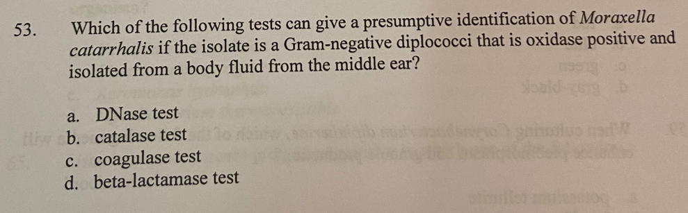 Solved Which of the following tests can give a presumptive | Chegg.com
