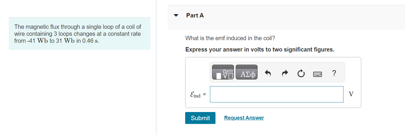 Solved The magnetic flux through a single loop of a coil of | Chegg.com